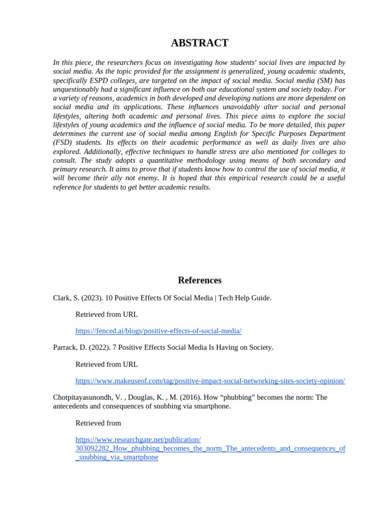 Impact of Social Media on Students | PDF