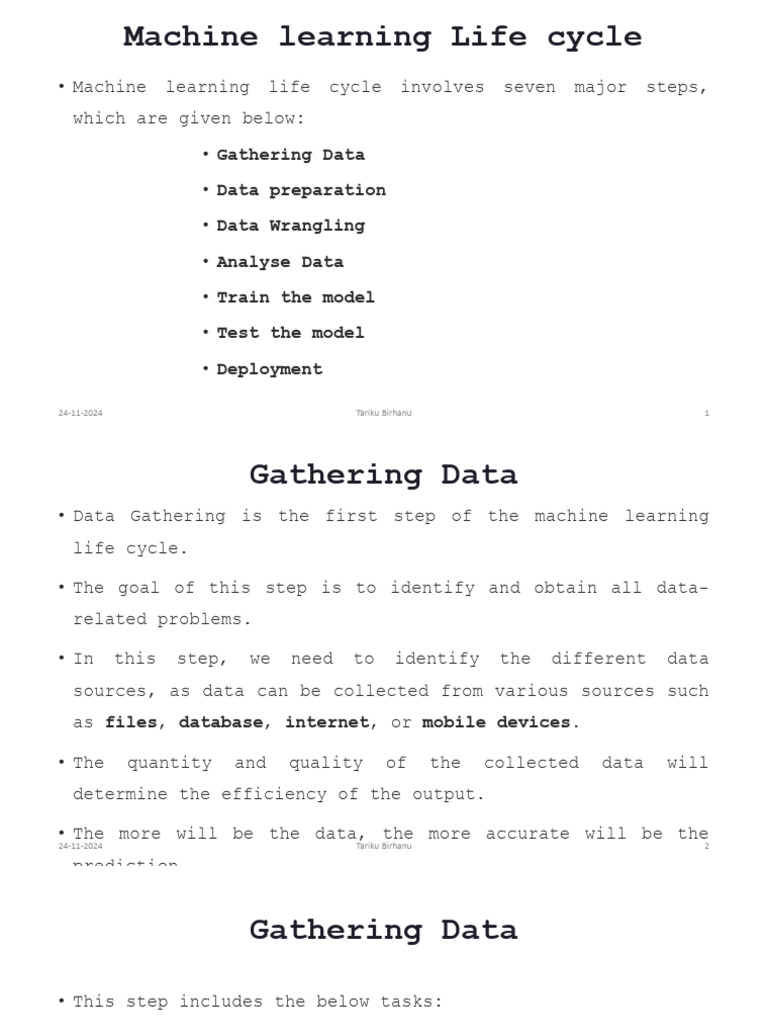 Machine Learning Life Cycle - Chap2 | PDF | Machine Learning | Data
