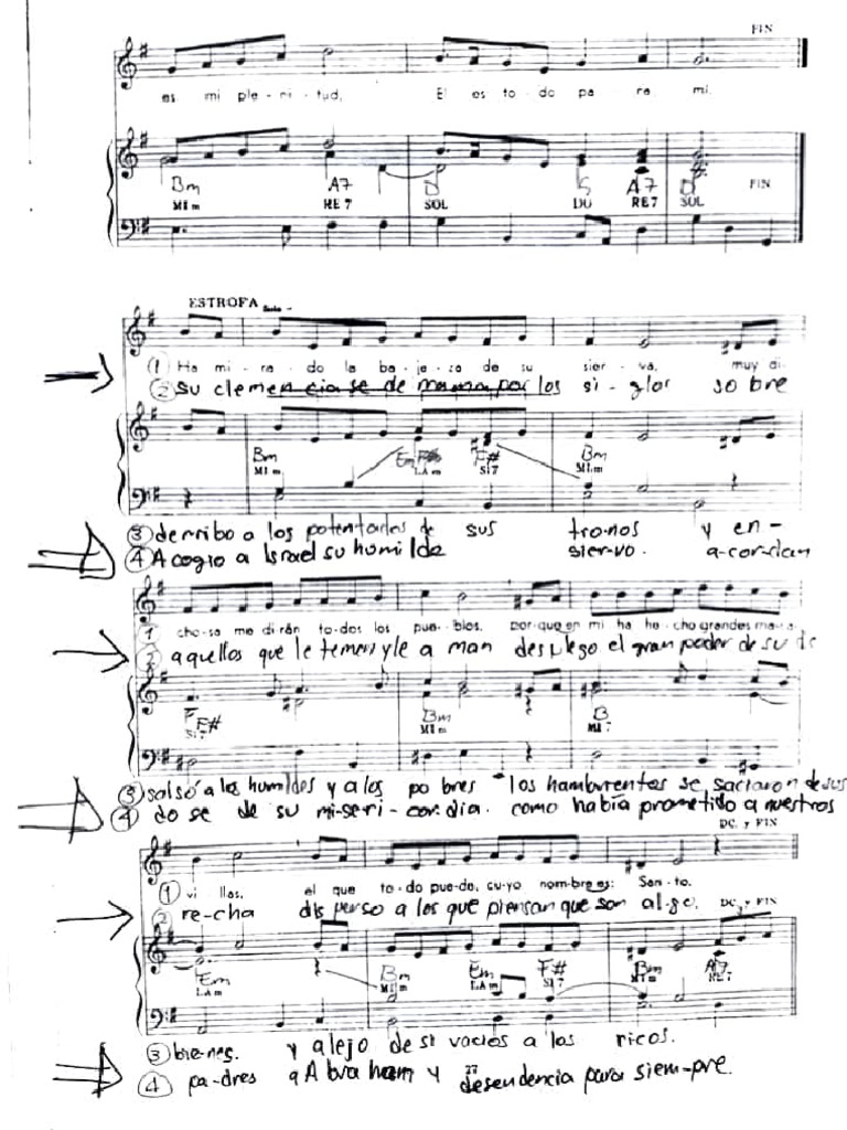 Cantos Con Notas | PDF