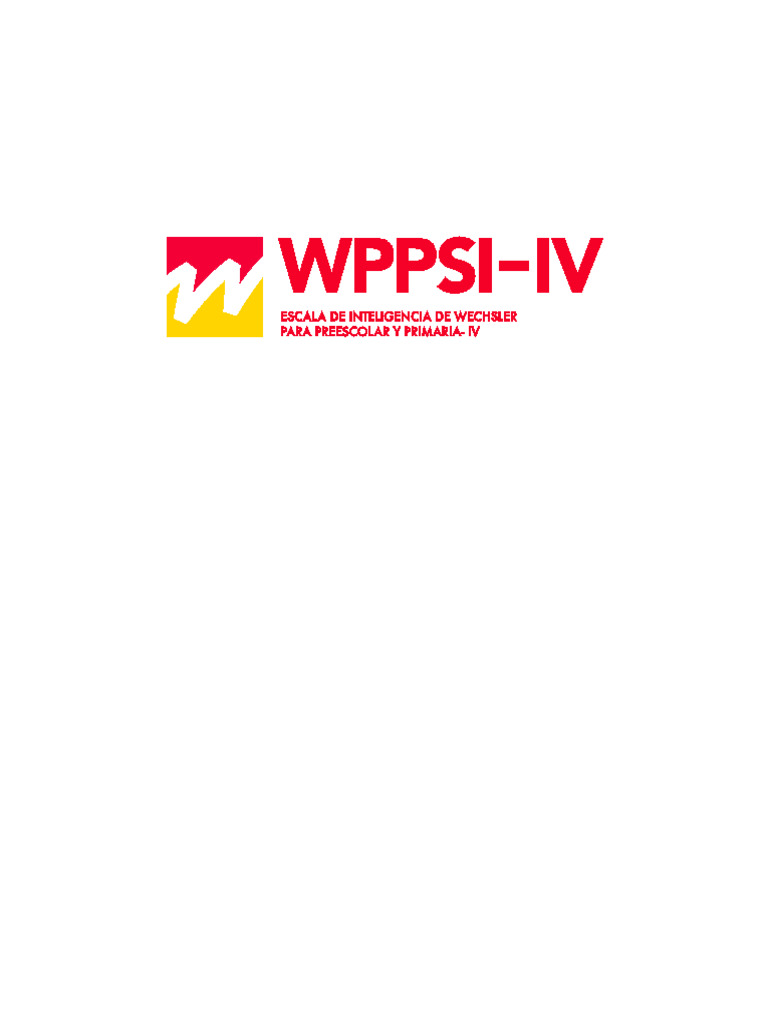 Acerca de La WPPSI-IV | PDF | Escala de inteligencia para adultos de ...