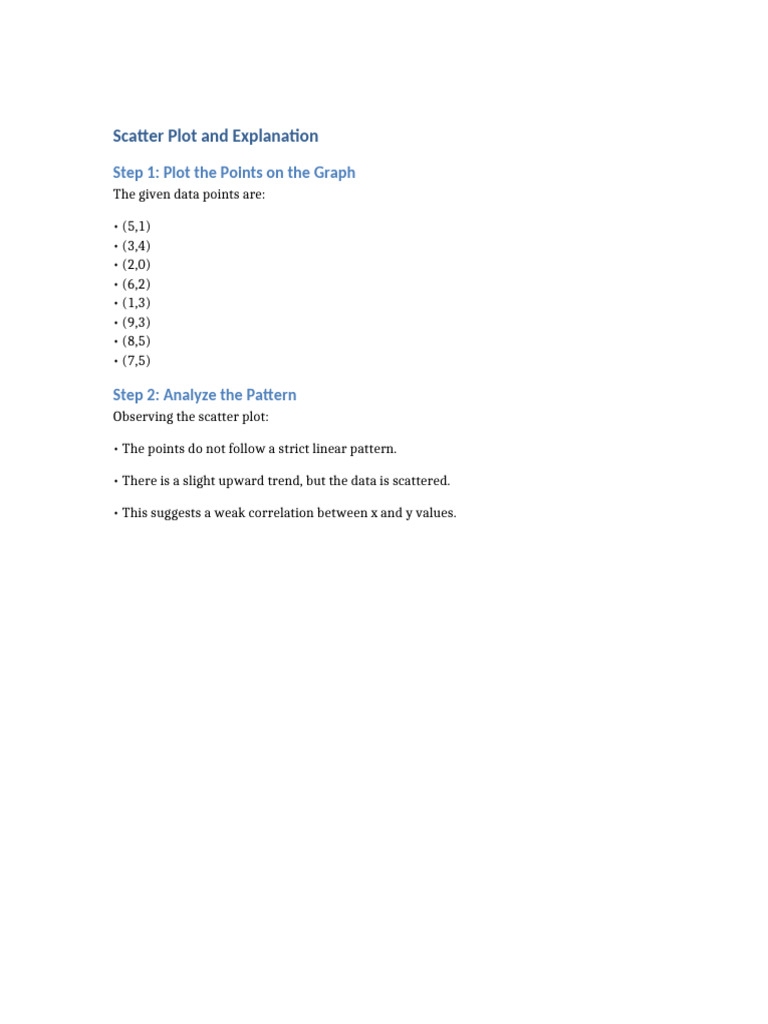 Scatter Plot Explanation | PDF