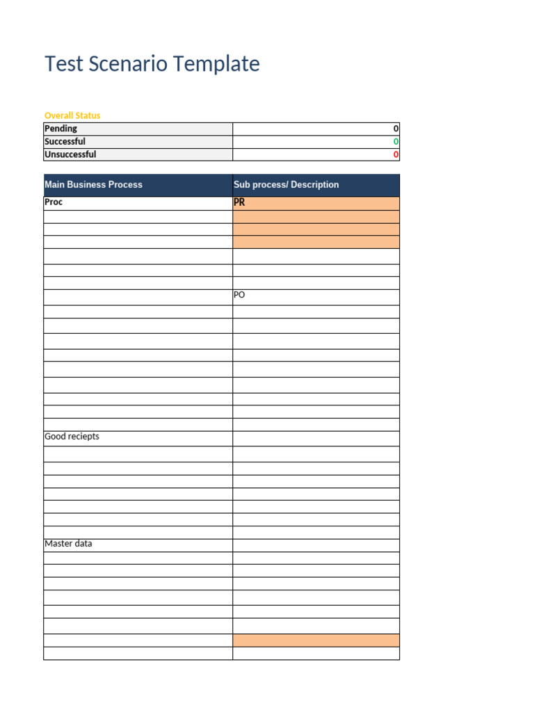 Test Scenario Template for Business Processes | PDF | Computing