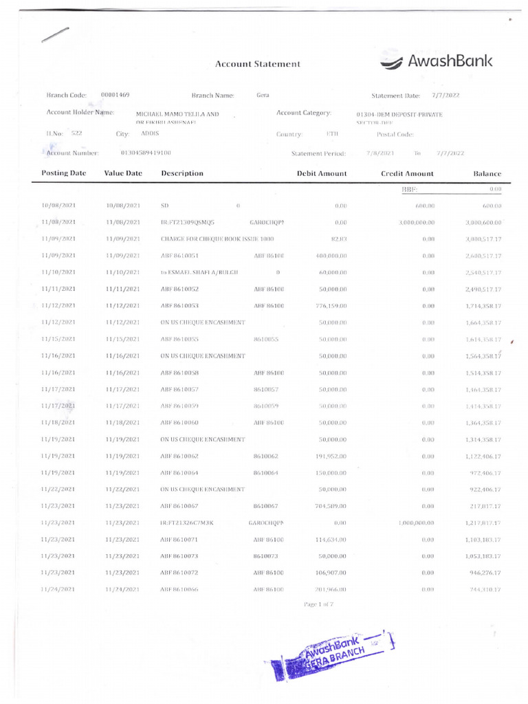 Account Statement | PDF