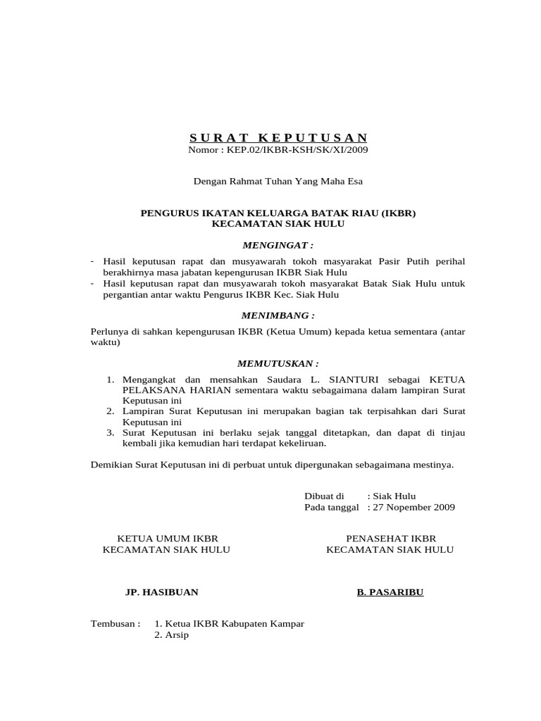 Surat Keputusan | PDF