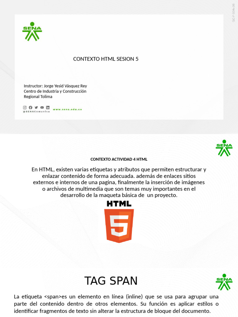 Contexto HTML Moderno - Sesion 6 | PDF | HTML | Página web