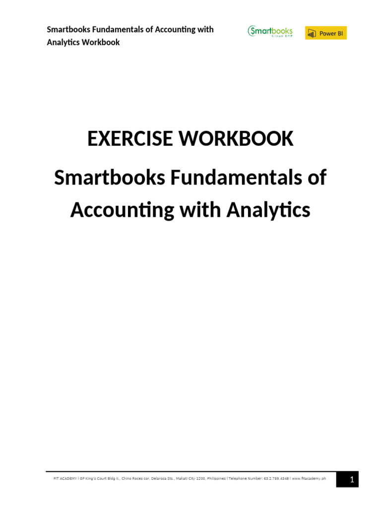 Smartbooks Accounting Analytics Workbook | PDF | Cloud Computing ...