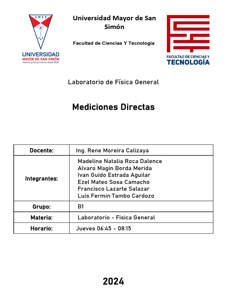 Informe 1 | PDF | Medición | Science