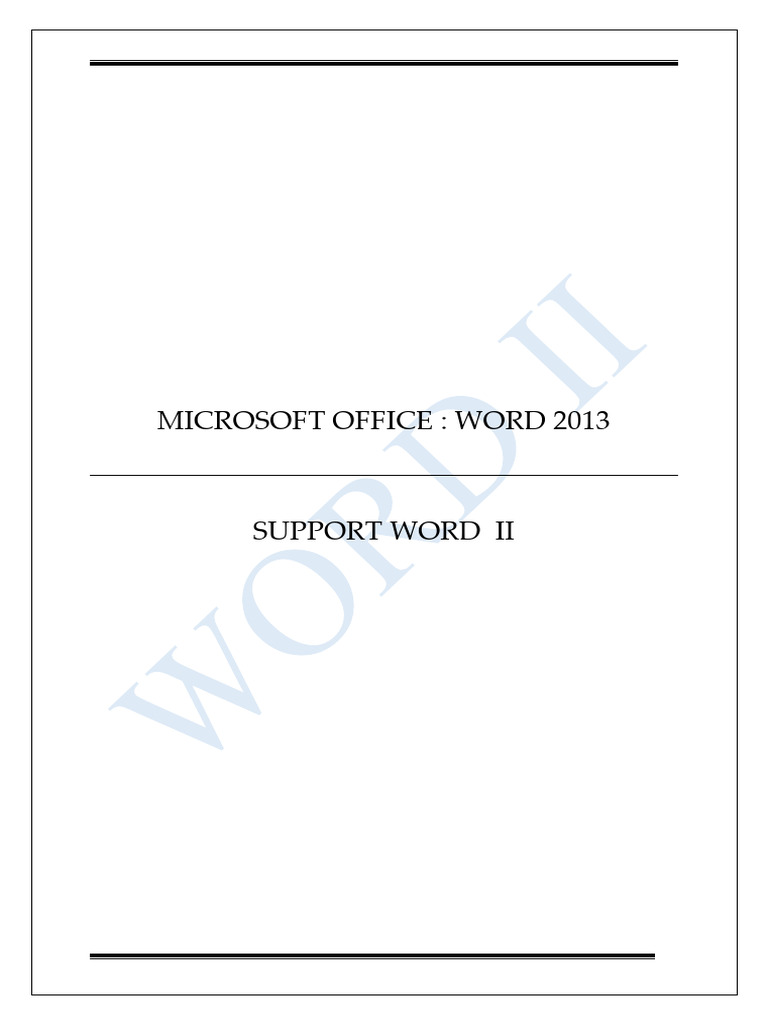 Guide Word II : Techniques et Outils | PDF | Microsoft Word | Microsoft ...