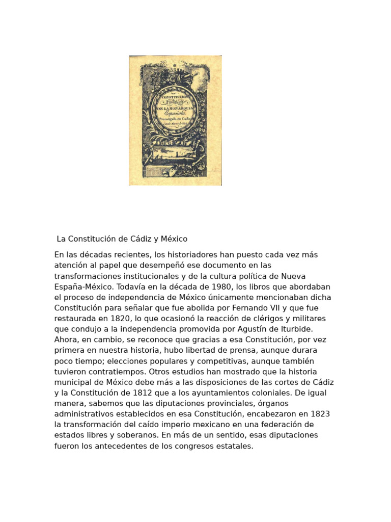 Infografía Del Cadiz 1812 | PDF | México | España