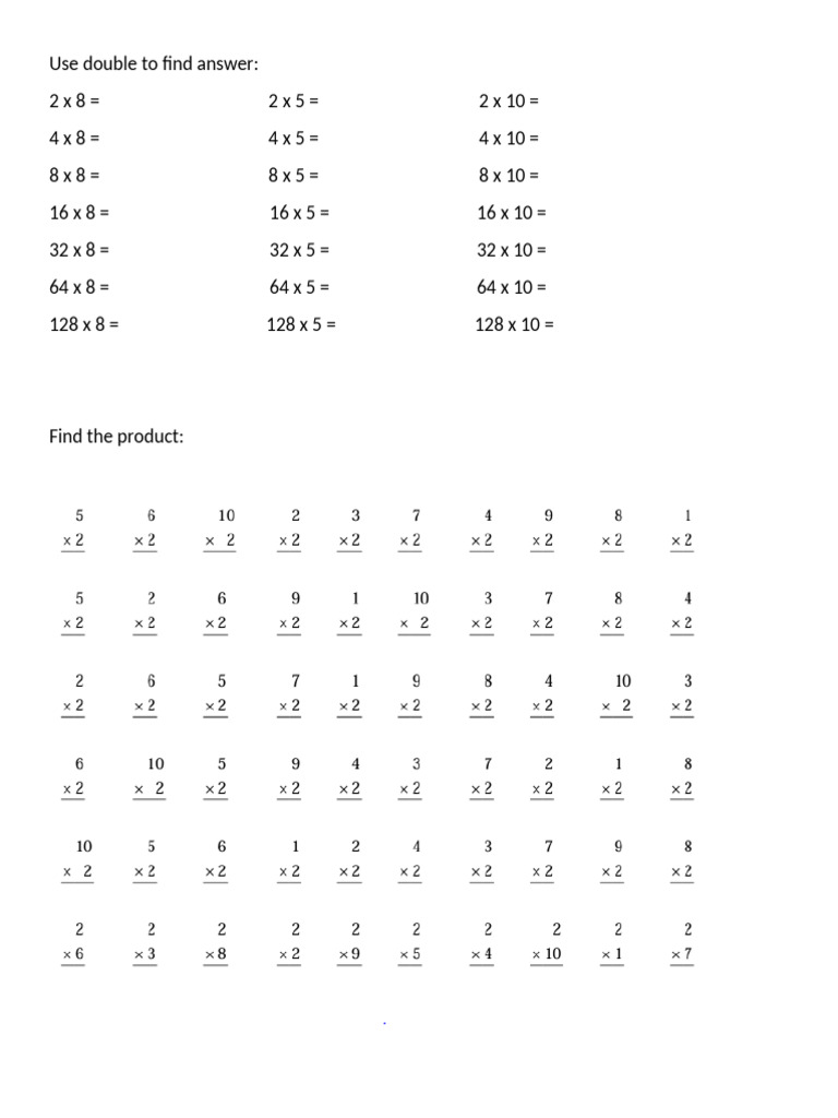 Grade 3 Multiply Revision | PDF