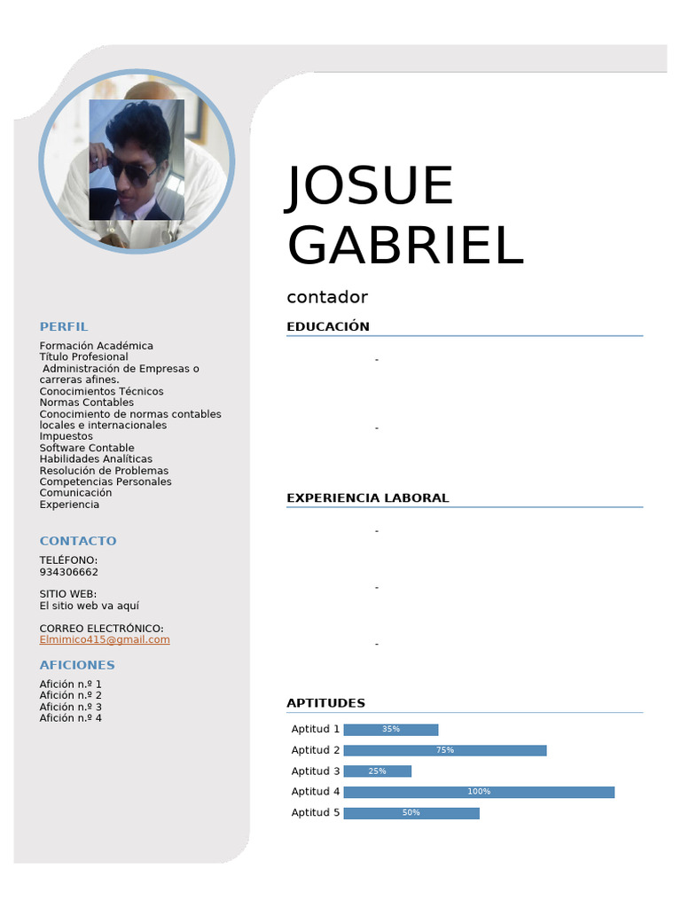 Curriculum Vitae Josue Gabriel | PDF