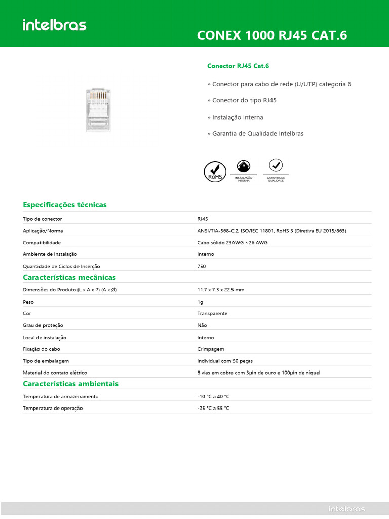 Item 48 - Conex 1000 Rj45 Cat.6 Rev3 | PDF