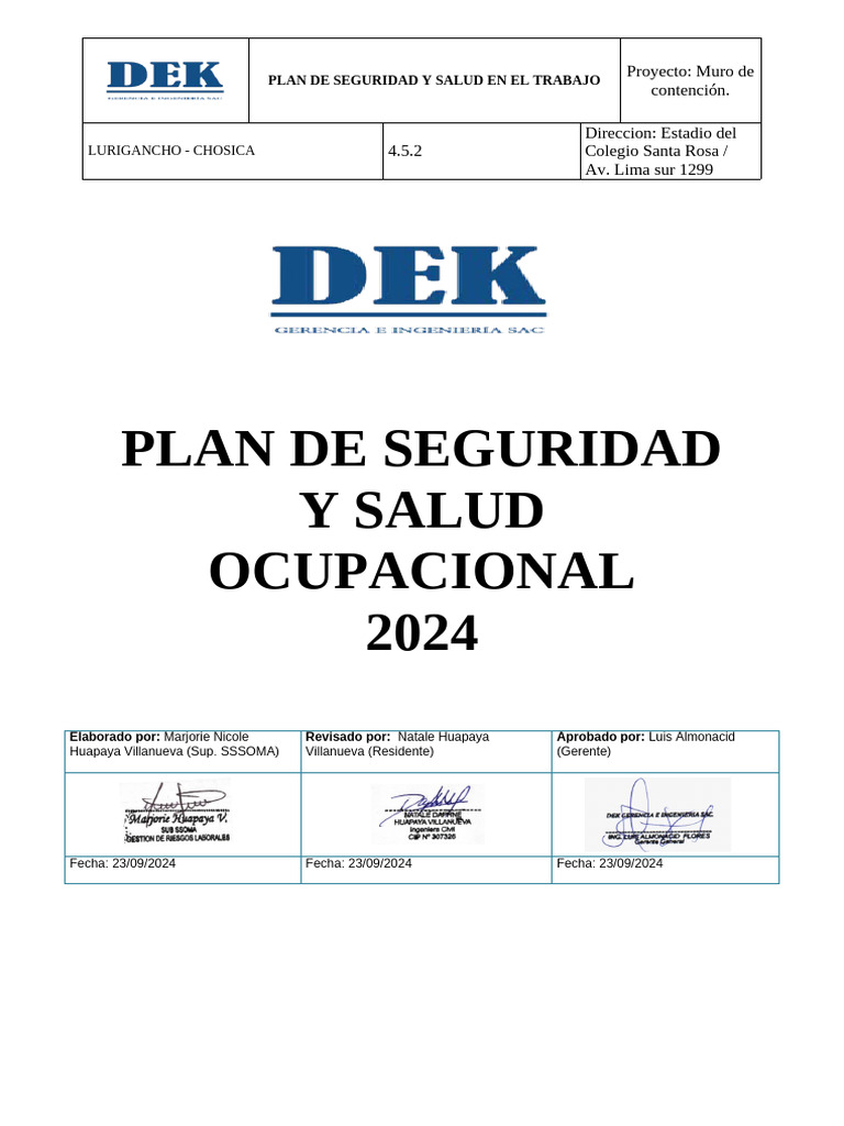 Plan de Seguridad y Salud Ocupacional Haman 2021 | PDF | Seguridad y salud ocupacional | Valores