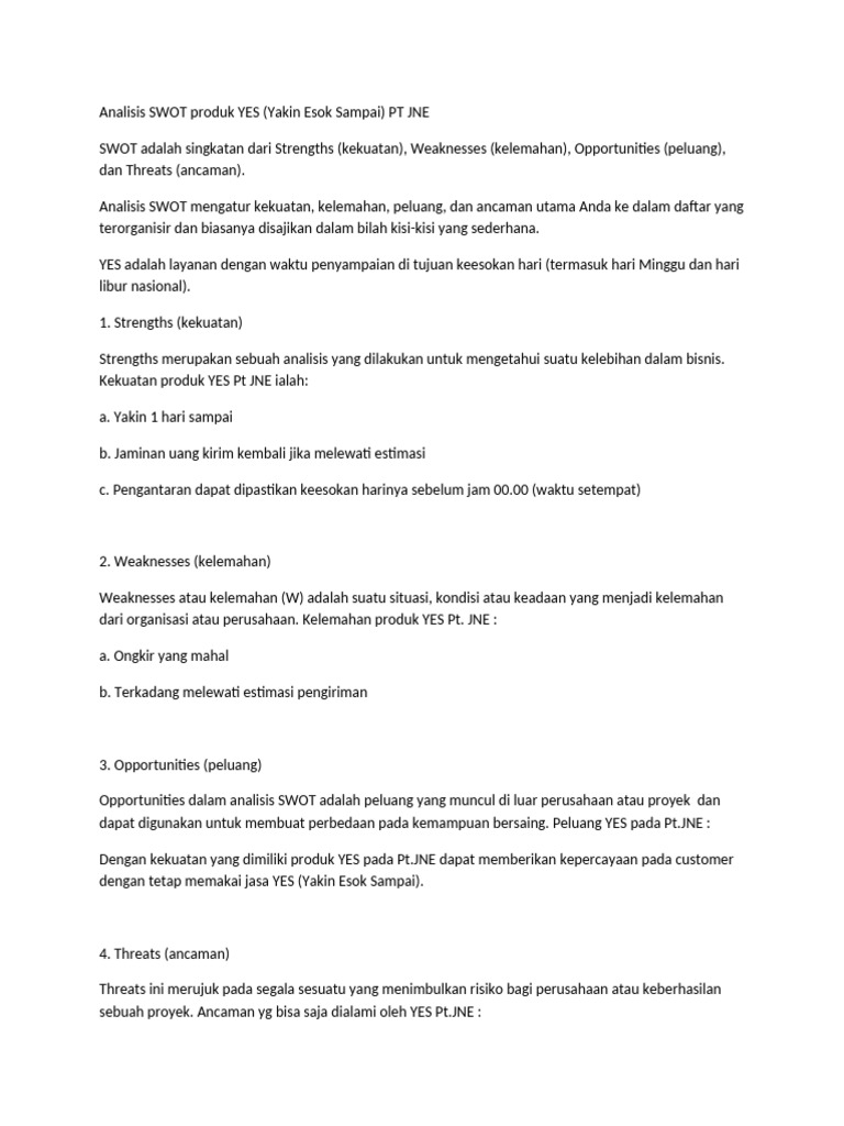 Analisis SWOT P-WPS Office | PDF