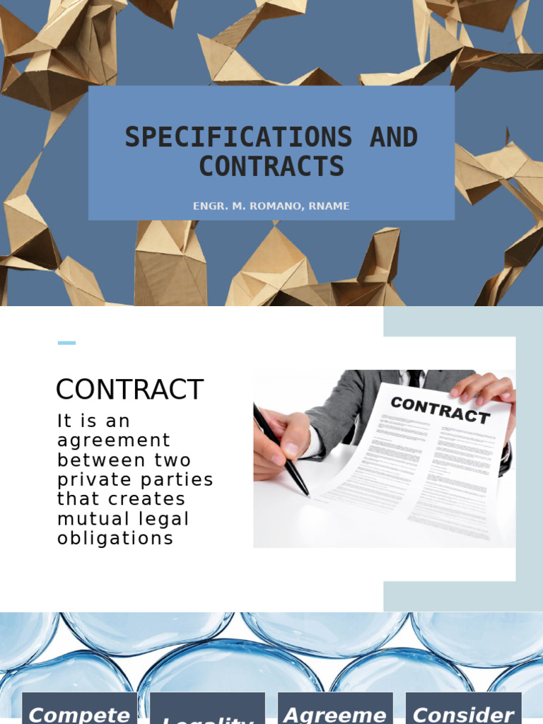 Week 2 - Specifications and Contracts | PDF | Common Law | Business Law
