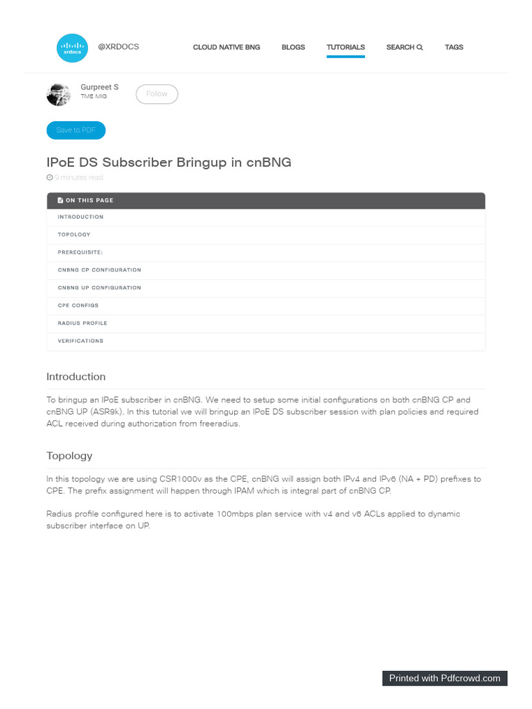 IPoE Subscriber Setup in cnBNG | PDF | Ip Address | I Pv6