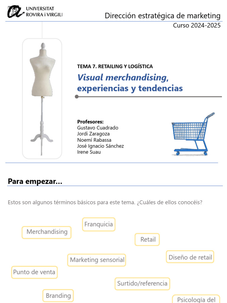 Tema 7. Retail NOVA Presentació CAST - 2025 | PDF | Al por menor ...