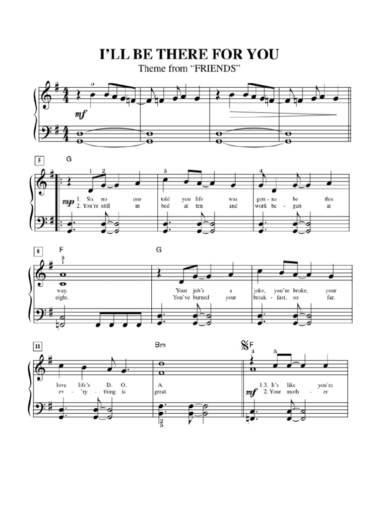 Friends Theme Piano | PDF
