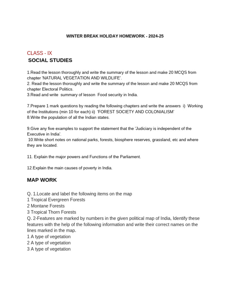 Winter Break Holiday Home Ix | PDF