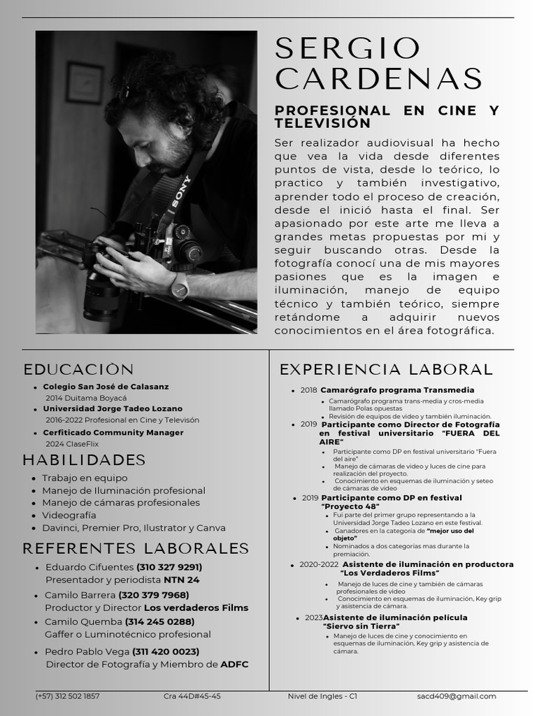 CV Sergio Cardenas. | PDF
