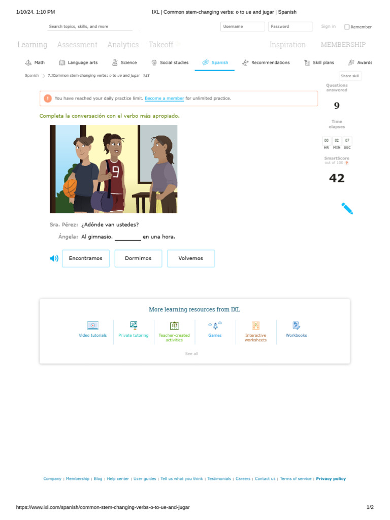 Stem-Changing Verb Jugar in Spanish | PDF