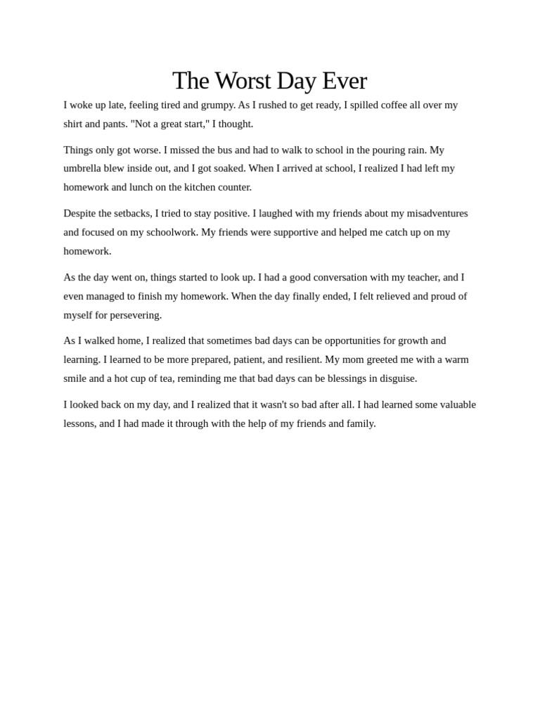 The worst day | PDF