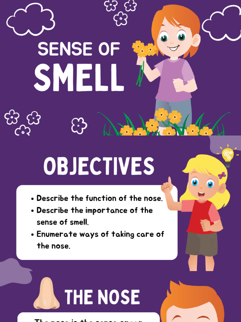 Sense of Smell Science Presentation in Purple Illustrative Style | PDF