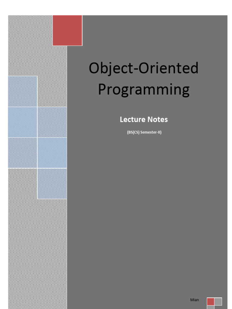 All Oop Lectures | PDF | C++ | Class (Computer Programming)