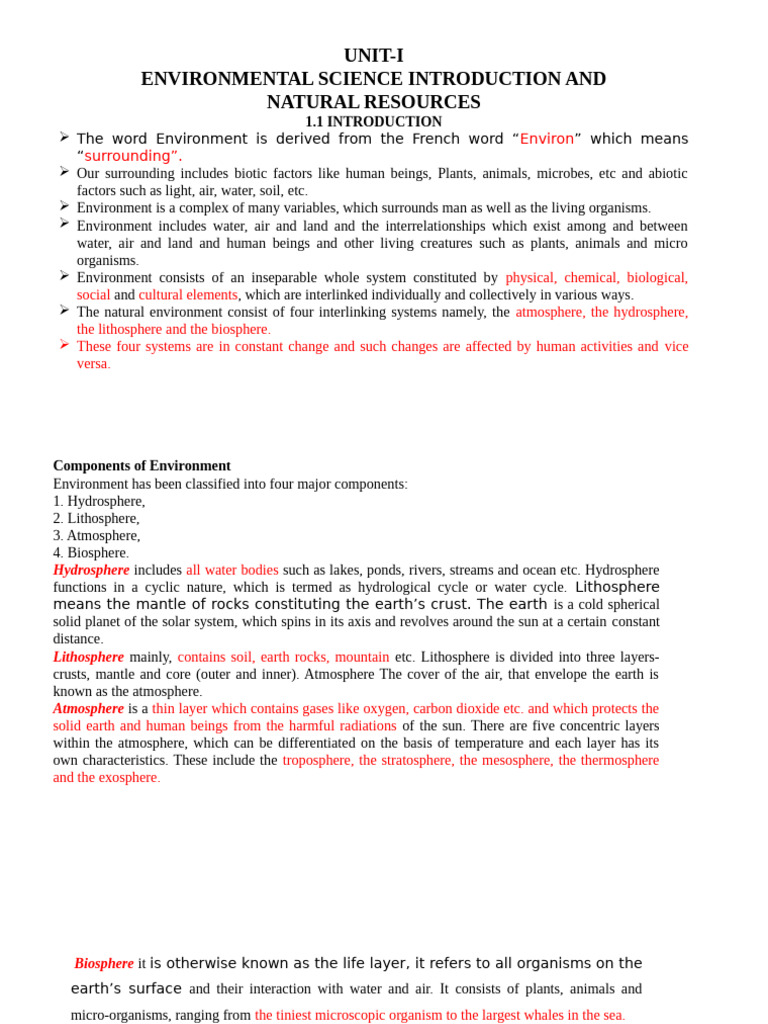 Introduction to Environmental Science | PDF | Natural Environment ...