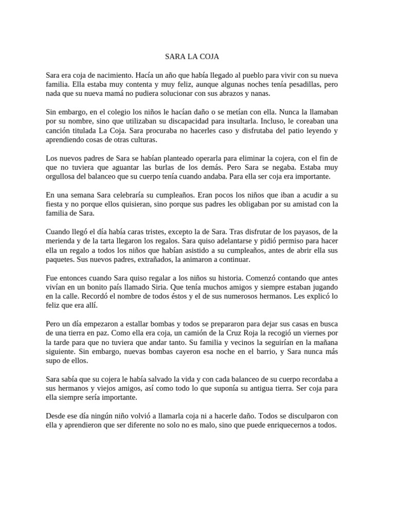 Sara La Coja | PDF