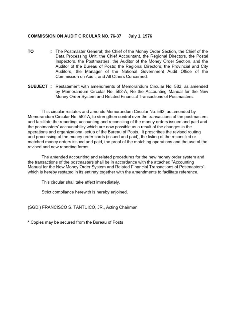 COA-CIRCULAR-NO.-76-37-July-1-1976 | PDF