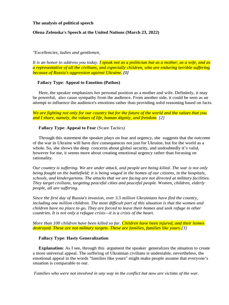 The Analsis of Political Speech | PDF | Fallacy