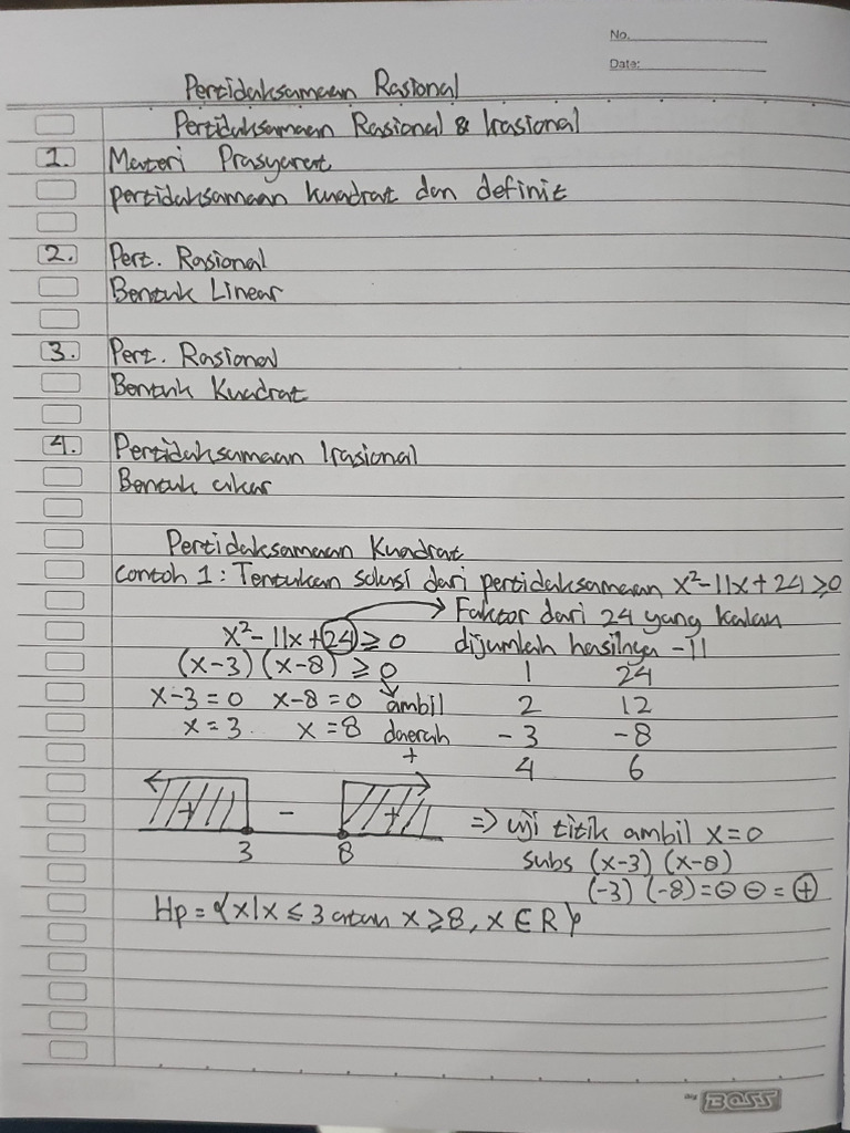 Catatan Matematika - Muhammad Daffazka Abhesa - 20 | PDF