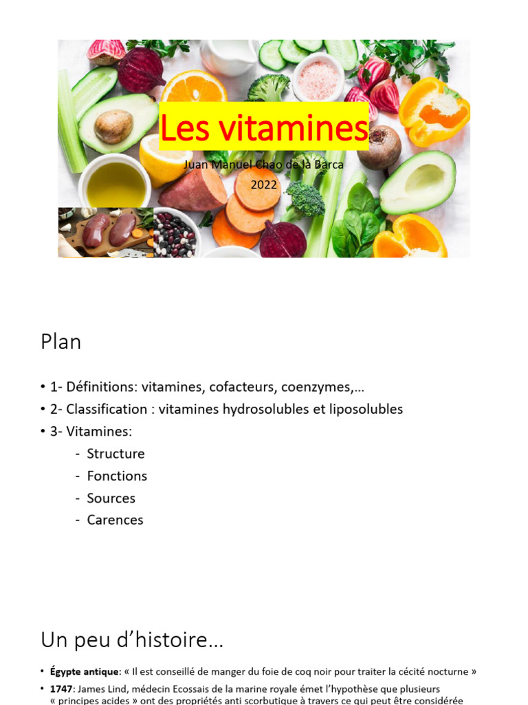 Guide complet sur les vitamines et cofacteurs | PDF | Nicotinamide ...