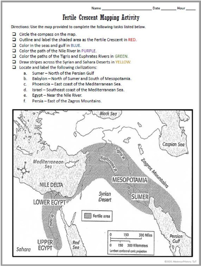 Fertile Crescent Mapping Activity | PDF
