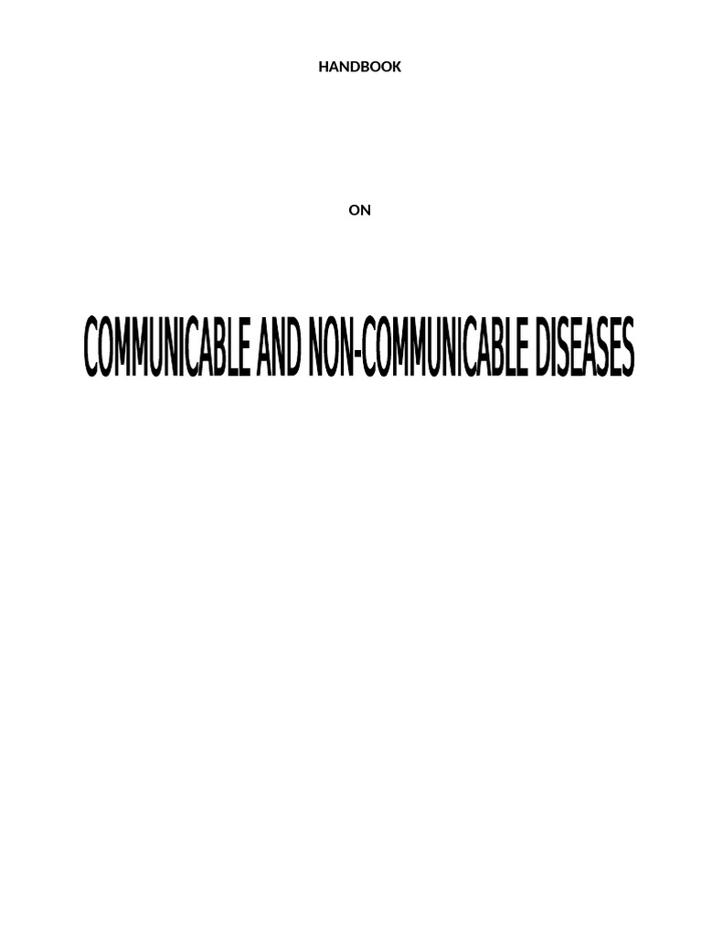 Communicable and Non-Communicable Diseases | PDF | Non Communicable ...