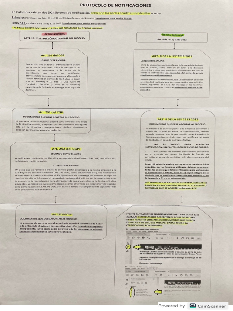 Protocolo de Notificacion y Formatos 2023 - Flandes 2pm | PDF | Correo