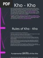 Rule Book of Kho - Kho | PDF