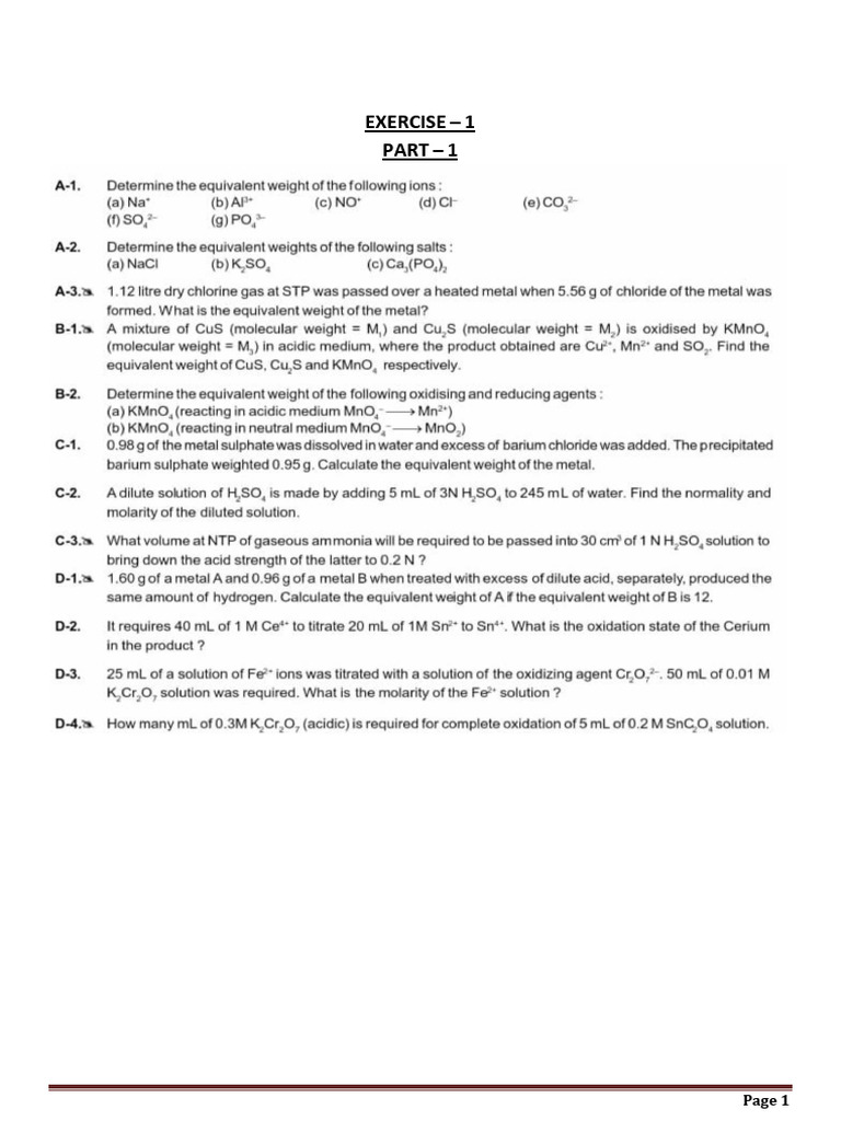 Equivalent Mass Questions (NEET) | PDF