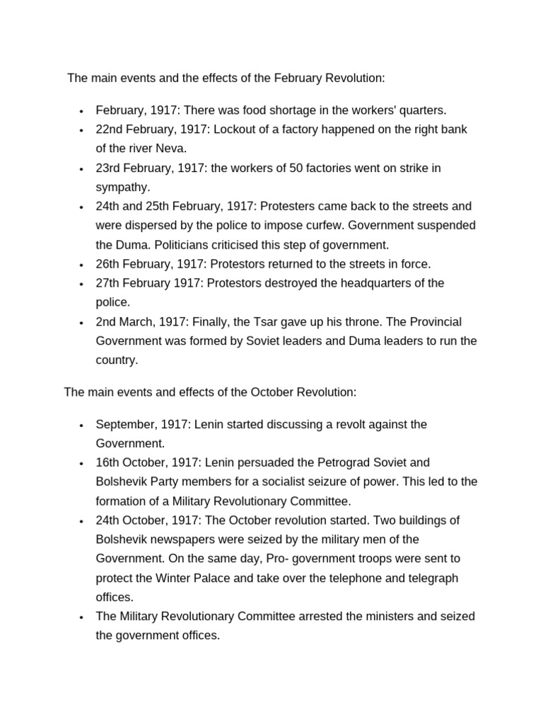 February Revolution: Events and Effects | PDF