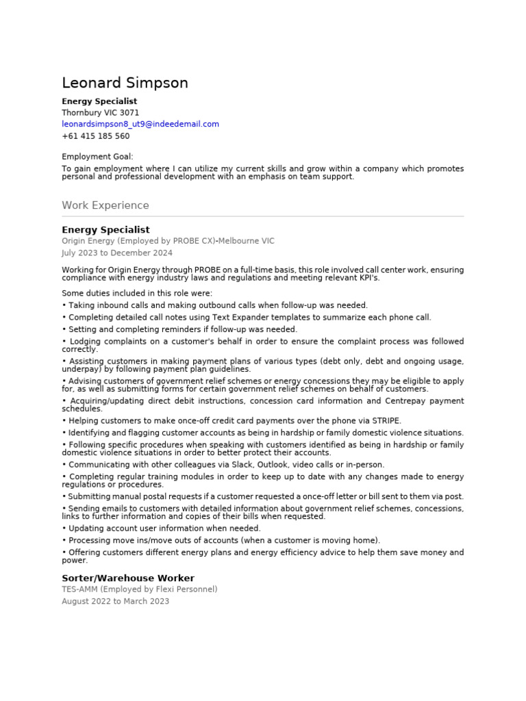 Leonard Simpson CSR Melbourne | PDF | Barcode | Warehouse