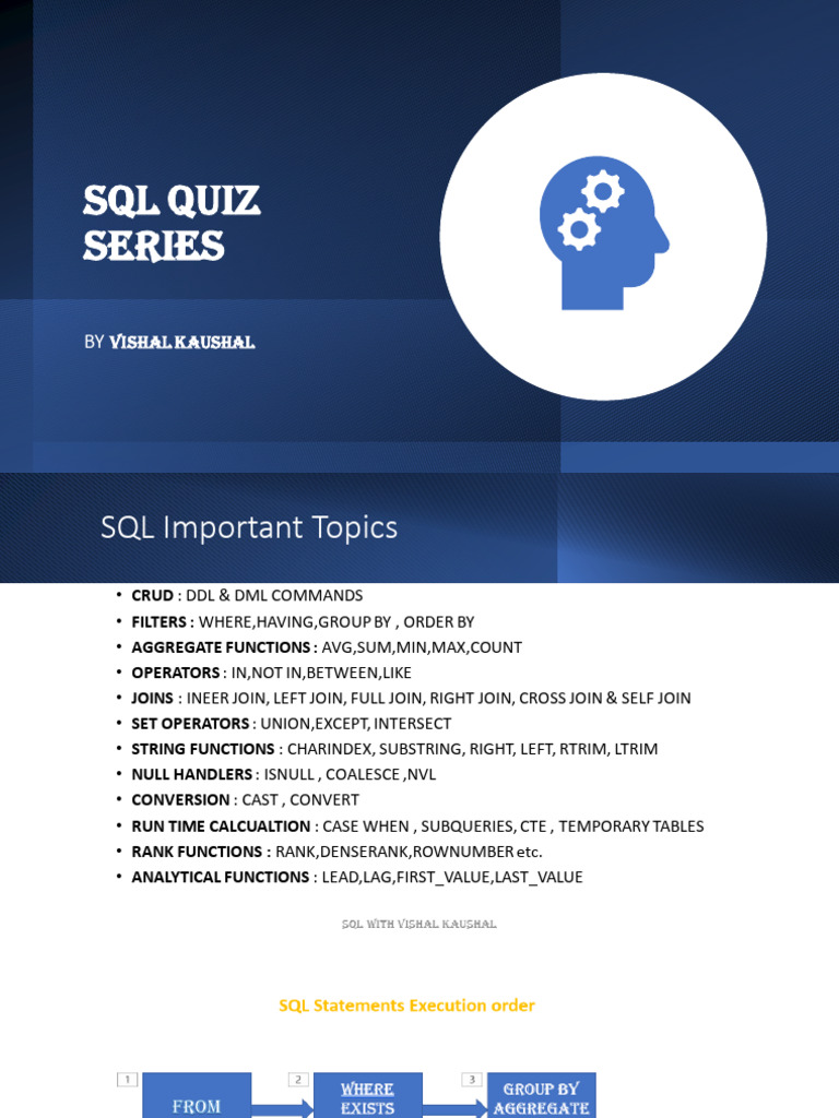 Essential SQL Quiz Topics Explained | PDF