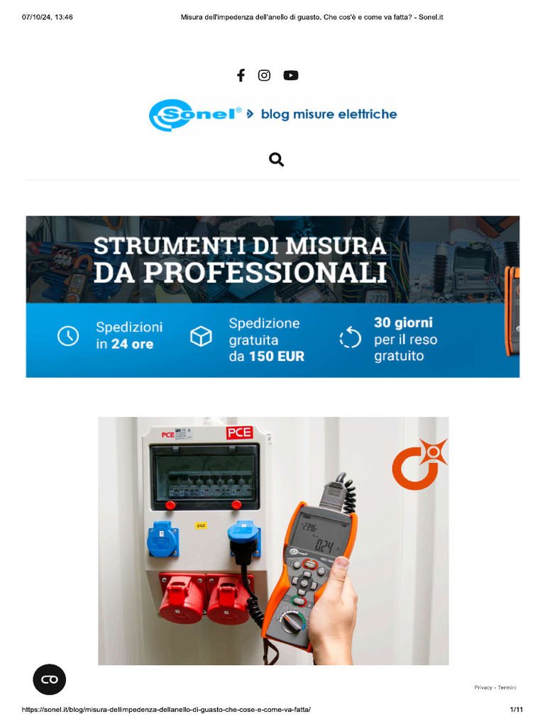 Misura Dell - Impedenza Dell - Anello Di Gu... Che Cos - È e Come Va Fatta - Sonel - It | PDF