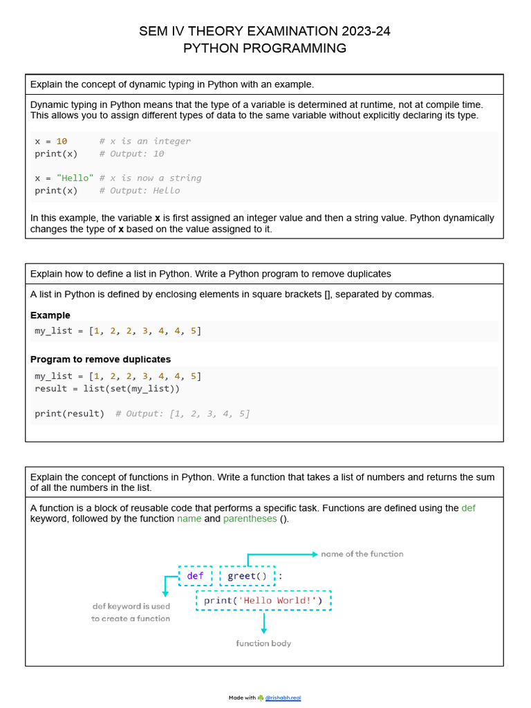 Sem (Iv) (Aktu) Theory Examination 2023-24 Solution | PDF | Anonymous Function | Data Type