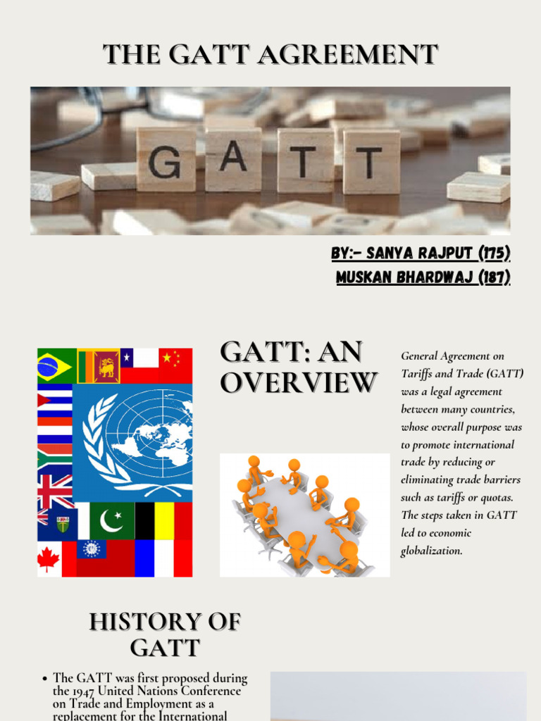 Gatt Agreement - 20240318 - 131647 - 0000 | PDF | General Agreement On ...