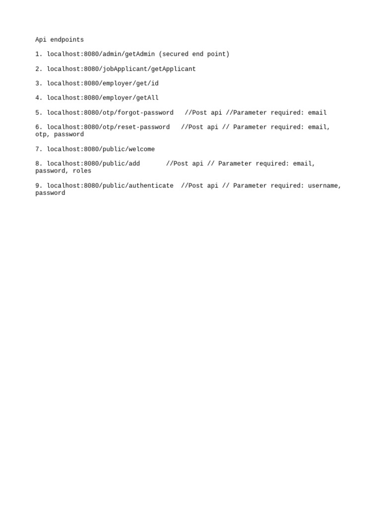 API Endpoints Jwt Auth | PDF