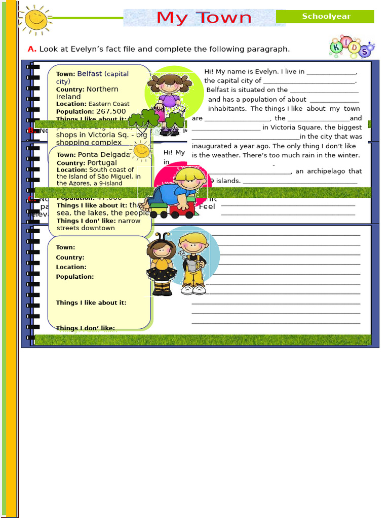 Town Fact File and Paragraph Templates | PDF | Azores
