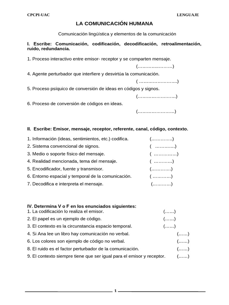 001-B Ejercicios Comunicacion Cpcpi | PDF | Comunicación | Comunicación humana
