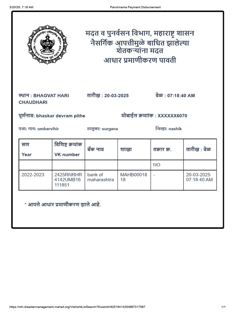 Bhaskar Devram Pithe | PDF