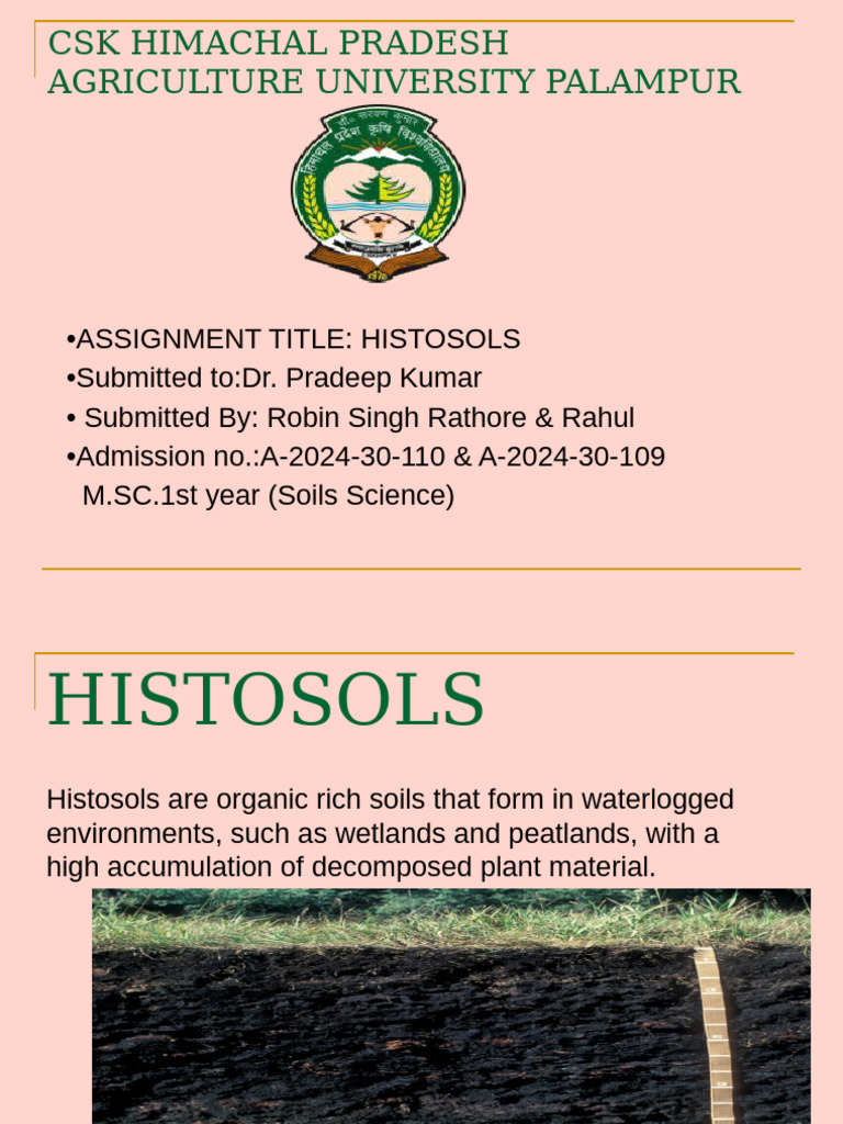 Soil Taxonomy Histosols | PDF | Soil | Decomposition